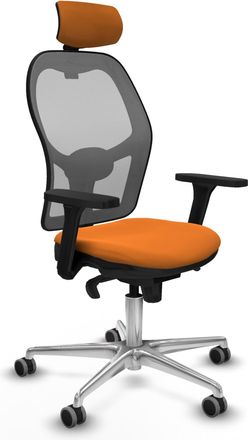 Piqueras y Crespo B&uuml;rostuhl mit 3D-Armlehnen, h&ouml;henverstellbarer Lendenwirbelst&uuml;tze und h&ouml;henverstellbarem Kopfteil und Neigungsverstellung, ausgestattet mit 5 Position