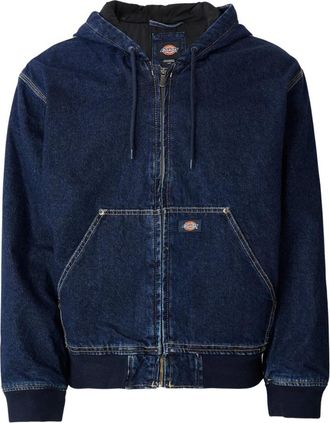 Dickies Homme, Sweatshirts et sweats &agrave; capuche, Bleu, Taille: XL Veste &agrave; capuche en denim twill