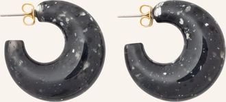 Vanessa Baroni Vanessa Baroni Creolen Moon Black Marble By Glambou gold