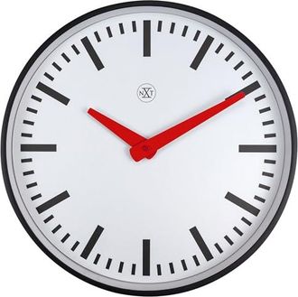 NeXtime Wall Clock 25,5 cm-Silent-Black/White-Plastic-nXt Newcastle