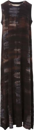 Raquel Allegra Robe Longue Drama Sans Manches Noir