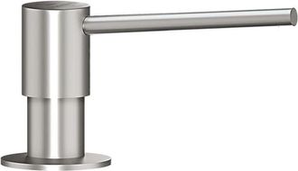 Villeroy & Boch Seifenspender Küchenzubehör, Einbau Spülmittelspender aus Edelstahl, Füllmenge 250 ml, rund, Edelstahl massiv