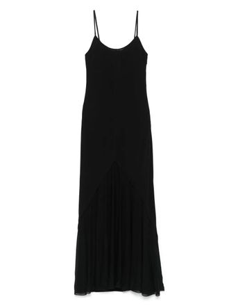 Giorgio Armani robe en jersey à coupe mi-longue - Noir