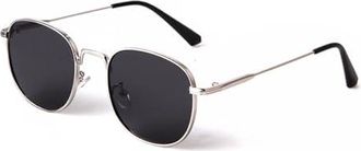 Generic Lunettes de soleil rondes rétro pour homme et femme, monture en métal, lunettes de soleil de conduite, c2, Taille unique