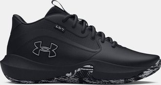 Under Armour Lockdown 7 Basketball Schuhe, unisex Schwarz / Schwarz / Metallisch Silber 40.5