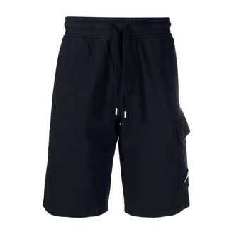 C.P. Company C.p. Company, Homme, Shorts, Bleu, Taille: XL Short D&eacute;contract&eacute; Bleu avec Poche Cargo