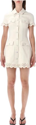 Self Portrait Femme, Robes, Blanc, Taille: 38 FR Shirt Robes