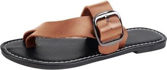 Generic S. Chaussures 41 pour femme - Bout plat - Boucle carr&eacute;e - Pantoufles rondes respirantes - Chaussons l&eacute;gers pour la maison - V&ecirc;tements dext&eacute;rieur - Cha