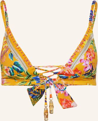 Watercult Watercult Bralette-Bikini-Top Sunset Florals orange