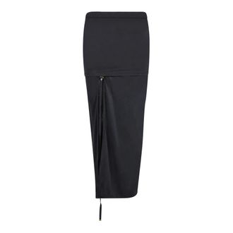 Jacquemus La Jupe Pareo Croissant Midi Rock - - Skirts - Damen - Schwarzk - S