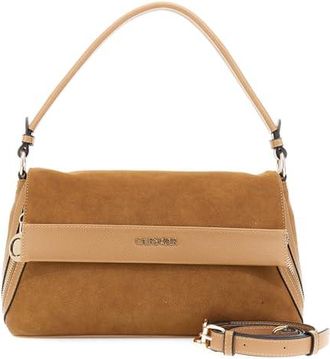 Cafènoir CafèNoir - Sac souple avec rabat effet cuir de type suede, pour femme, couleur cuir, taille unique, cuir, Taille unique