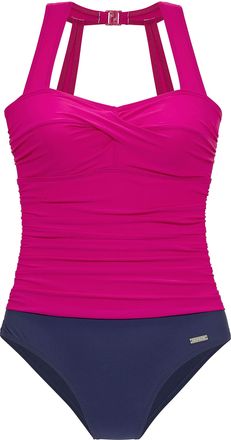 Lascana Damen Badeanzug Modische Rückenlösung - Wattiert, Shaping