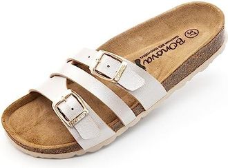 Bonova Palma Sandale Femme en 8 couleurs et de la taille 36 à 42 La sandale élégante pour lété Semelle confortable en liège - Courir comme sur des nuages Fab