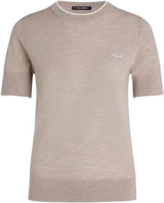 Karl Lagerfeld Pull manches courtes en laine