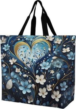 Generic Motif De Coeur Bleu Sac A Main Femmes Imperm&eacute;able Sacs De Courses D&eacute;contract&eacute; Sac A Main Femme Pour Gym Voyage Plage