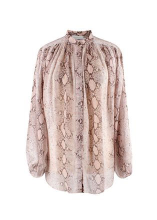 Zimmermann Zimmerman Snake Print Ramie Blouse Size S