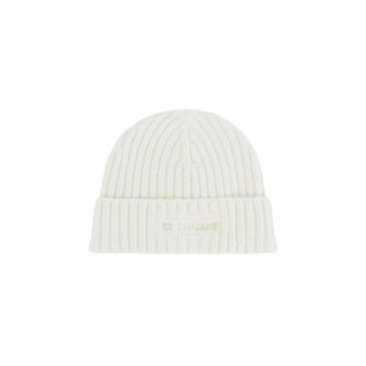 C.P. Company Gerippte Lammwoll-Logo-M&uuml;tze - - Accessories - Herren - Wei&szlig; - ONE SIZE