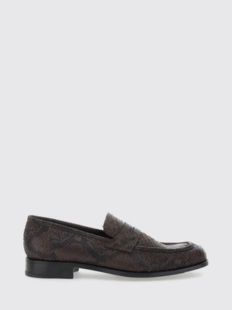 Lidfort Mocassins Penny en cuir de vachette &agrave; imprim&eacute; python