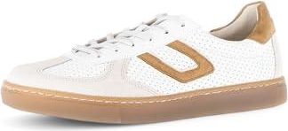 Gabor Baskets basses pour femme, baskets pour femme, largeur suppl&eacute;mentaire confortable (H), Offwh Walnut Kombi 60, 42.5 EU Weit