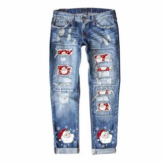 Generic Pantalons Blancs Femme Jean Flare Militaire Ensemble Décontracté Effet Elasthane Moulant Blanche Agneau Lisse Latérale Marque Qualité Moyenne Troue Be