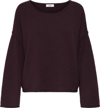 Jacqueline de Yong JdY Damen Jdyrue Life L/S Boat Neck Pull KNT Noos, Maroon Banner, XL