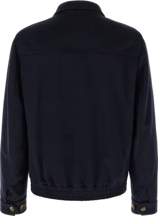 Brunello Cucinelli Virgin Wool Beaver Jacket - Navy