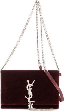 Saint Laurent Crossbody Bags - Rare Rhinestones Kate Tassel Crossbody - Gr. unisize - in Rot - f&uuml;r Damen