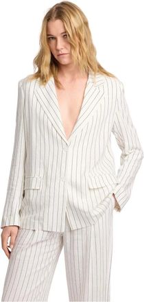 Kocca Femme, Vestes, Beige, Taille: 44 FR Giacca doppiopetto a righe