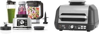Ninja Ninja Foodi Power Nutri Blender 3-en-1, mélange les bols de smoothie boissons glacées, 1200W, CB350EU + Ninja Foodi MAX PRO Grill, Plancha, Air Fryer 