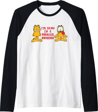 Garfield House Cat Insane Kitty Comedy-Meme Klassischer Zeichentrickfilm Raglan