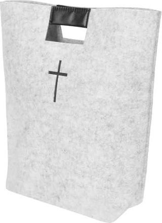 Yardwe Paquet Fourre-tout Biblique En Feutre Pochette Bible Satchel Religieux Paquet &agrave; Main Pour Bible Et Livres D&eacute;glise