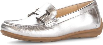 Gabor Damen Slipper, Frauen Slip On,schluepfschuhe,Loafer,College Schuhe,Businessschuhe,Slip-ons,Mokassins,Halbschuhe,Silber (Uni),38.5 EU / 5.5 UK