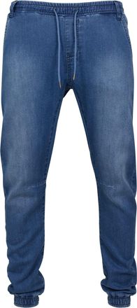 Urban Classics Herren Knitted Denim Jogpants Sporthose, Blau (Blue Washed 799), XL