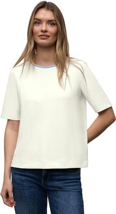 Street One T-Shirt mit Kontrastdetail Off White 34