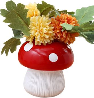 Generic Pilzf&ouml;rmiger &Uuml;bertopf - Pilz-Blumentopf, dekorativer Sukkulenten-Halter | Einzigartige Gartendekoration, Pflanzgef&auml;&szlig; mit schneller W&auml;rmeableitung, lan