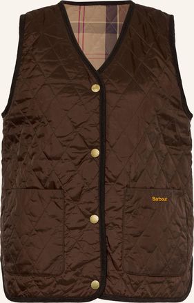 Barbour Steppweste Icons Liner Zum Wenden braun