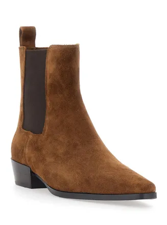 Strategia Womens Ankle Boot Nina Bootie Brown Leather