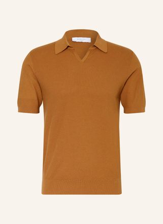 Boglioli Boglioli Strick-Poloshirt braun