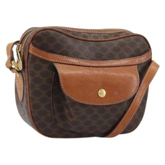 Celine Pre-owned Vintage Macadam Canvas Shoulder Bag - Femme - Pre-owned - Brun - Taille: ONE Size
