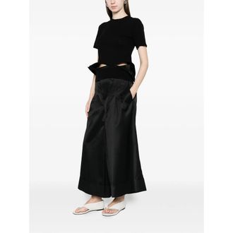 Junya Watanabe Nylon with Cutout Hem T-Shirt - Black