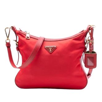 Prada Sac bandouli&egrave;re en nylon Pre-owned - Femme - Pre-owned - Rouge - Taille: ONE Size