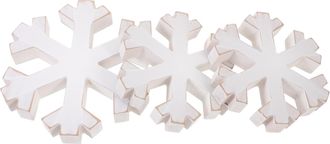 Garneck 3st&uuml;cke Schneeflocken-Ornamente Aus Holz F&uuml;r Weihnachts-deko Dekorative Holzschneeflocken Als Fenster Oder Regalschmuck Weihnachtsschneeflocken F&uuml;r Ti