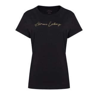 A|X Armani Exchange T-Shirt XW001457 AF10356 MC021 Schwarz Regular Fit