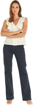 Le Temps Des Cerises Pantalon Flare Joelle Bleu Nuit