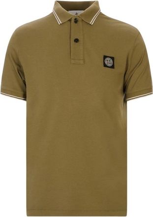 Stone Island Homme, Tops, Vert, Taille: XL Polo M Corta Slim Fit