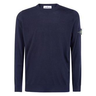 Stone Island Rundhals-Pullover - - Knitwear - Herren - Blau - M