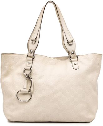 Gucci Shopper - Guccissima Icon Bit Tote - Gr. unisize - in Wei&szlig; - f&uuml;r Damen