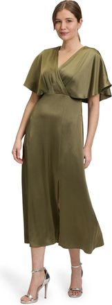 Vera Mont Damen Cocktailkleid mit ausgestelltem Rock 42, Deep Avocado