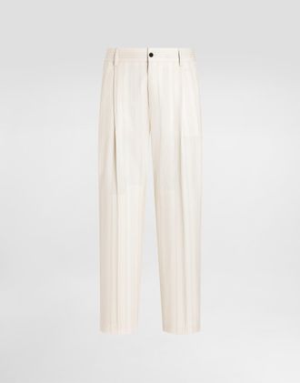 Dolce & Gabbana Hose Aus Wolle In Nadelstreifenoptik - Mann Hosen Und Shorts Mehrfarbig 50