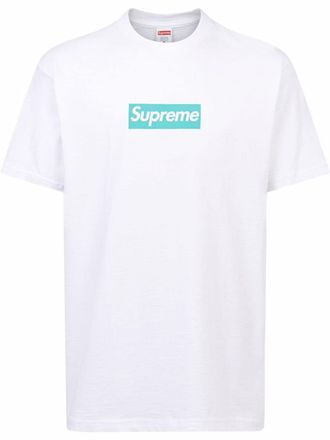 SUPREME x Tiffany & Co. t-shirt à logo - Blanc